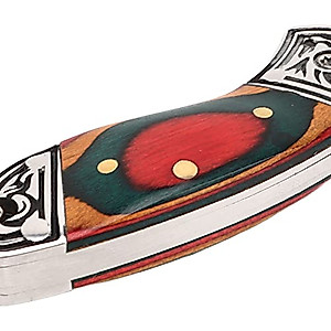 Naroote Folding Pocket Knife, Corrosionresistant Stainless Steel Blade, Durable Pocket Knife, Small Sharpness for Outdoor Use (Red Yellow Green)