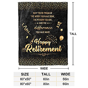 Retirement Gifts For Men-Retirement Gifts-Best Retirement Gifts For Men-Best Retirement Gifts-Happy Retirement Gifts For Men 2023 -Throw Blanket For Retiree Coworker Doctor Teacher Friends 60"x 50"