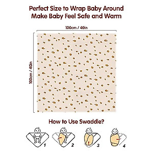 kmilro Muslin Swaddle Blankets 4 Pack Baby Swaddle Blankets for Unisex 40 x 40 inches Newborn Receiving Blanket Cotton Soft Breathable Muslin Baby Swaddles for Boys & Girls