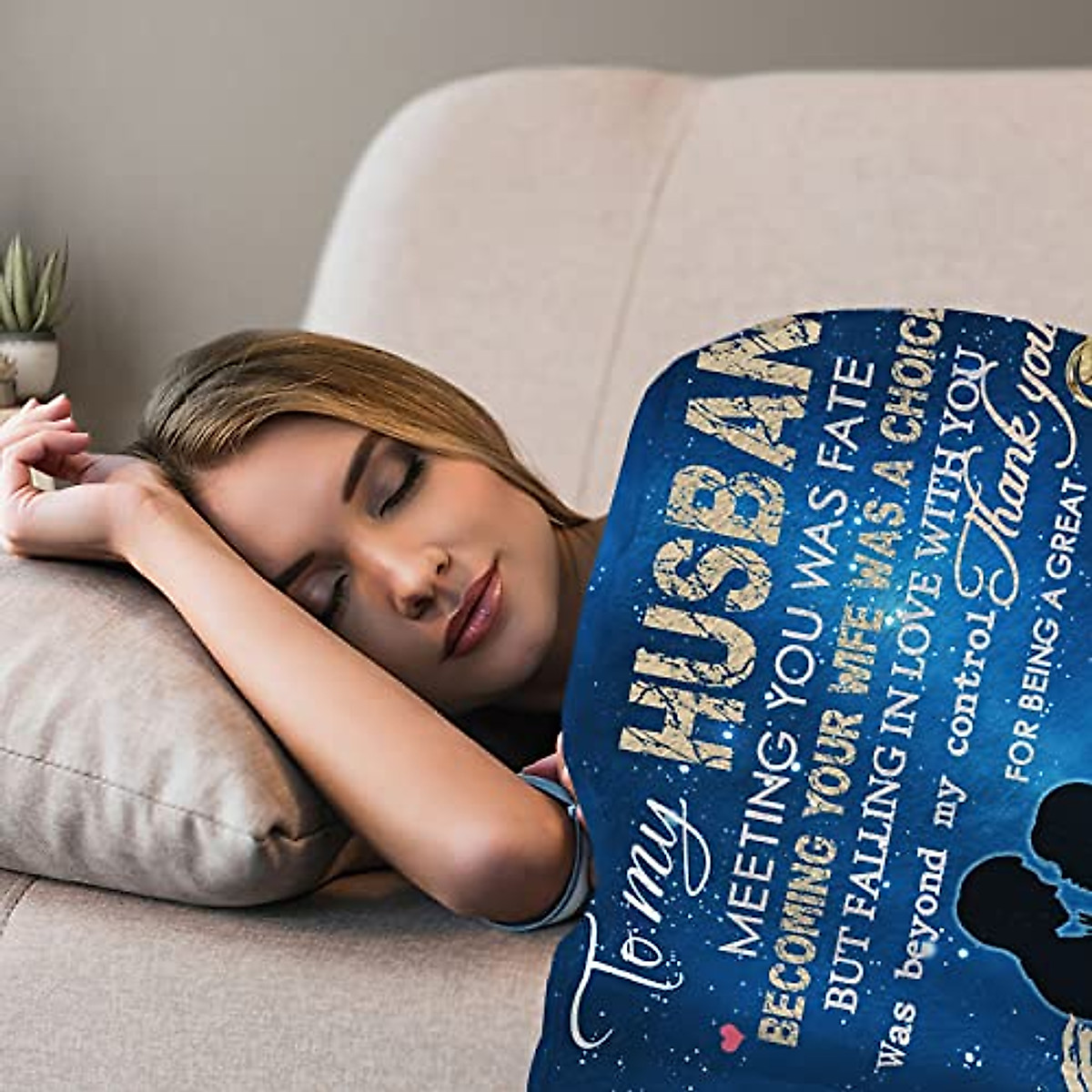 to My Husband Blanket from Wife, Birthday Gifts for Men, Throw Blanket Gifts for Husband Birthday Gift Ideas,Best Christmas Valentines Wedding for Him 60''x50''