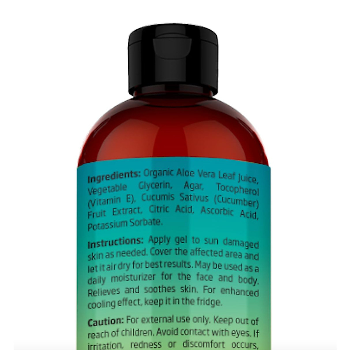 Seven Minerals NEW Cooling After Sun Gel with Aloe Vera - For Skin & Face with Instant Sunburn Relief. Unlike Regular Aftersun Lotion With Cucumber & Vitamin E (12 Fl Oz)