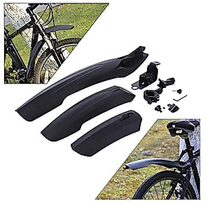 Jadeshay Bike Mudguard Set, Durable PP Plastic Front Rear Bicycle Fenders for Outdoor Cycling, Easy Install, Universal Fit Mud Guards for Effective Protection Against Mud and Splashes