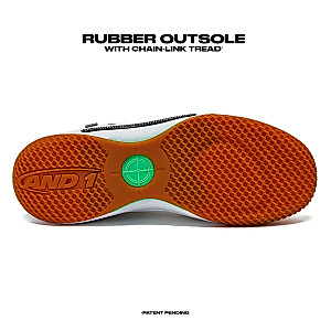 AND1 Scope Basketball Shoes for Women and Men, Mid Top Indoor or Outdoor Basketball Sneakers - White/Light Green, 6 Medium