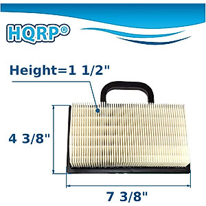 HQRP Filter Cartridge with Pre-Cleaner Compatible with Poulan Pro DPR22H48ST, PBGT22H48, PB20H42YT, PB22H42YT, PB22H48YT Lawn Tractors, 499486S 273638S Replacement
