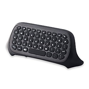 Megadream Xbox One USB 2.4Ghz Mini Wireless Qwerty Keyboard Gaming Chatpad Keyboard for Microsoft Xbox One and Xbox One S Controller PC - [Audio Compatible] - Black