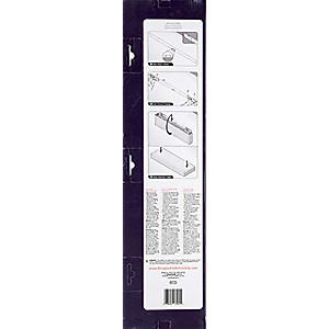 HIGH & MIGHTY 515607 Modern 24" Floating Shelf Holds up to 20lbs, Easy Tool-Free Dry Wall Installation, Flat, Retail Packaging, White