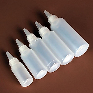 10 Pcs Empty Dropper Bottles, Mini Squeeze Bottles, Plastic Storage Container with Caps, Small Sample Bottle for Decorating(30ml-no Scale)