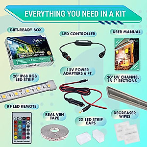 LATCH.IT RV Awning Lights | 20’ V2.1 DIY Kit LED Awning Lights for RV & Campers | IP68 Waterproof RV LED Lights Exterior| The Most Complete Camper Awning Lights Kit in The Market!