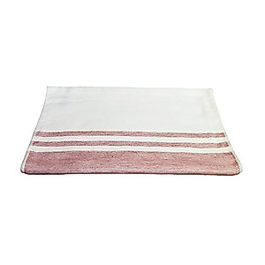 IPPINKA Senshu Japanese Towel, Ultra Soft, Quick-Drying, Two-Tone End Stripes, Red (Hand Towel)