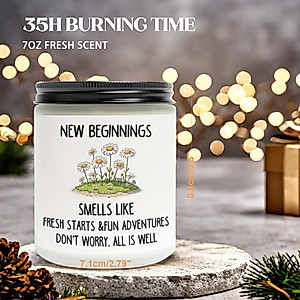 New Beginnings Gifts for Women, Scented Candle Present for Coworker Leaving, Graduation, Farewell, Goodbye, Good Luck, Moving Away, Divorce, New Job, Break Up