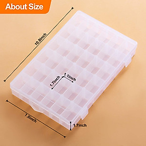 36 Grids Plastic Organizer Box with Adjustable Diviers for Beads Crafts Jewelry Fishing Tackles Earring Container Tool ((1.7In1.1In) 36Grid)