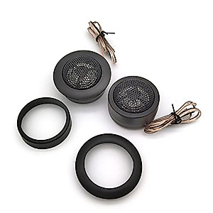 CYDZSW 1 Inch Tweeters for Car Audio,Door Speakers,Super Tweeter Pods Component Cars Parts Black(Pair),CT-001,Wired Connection