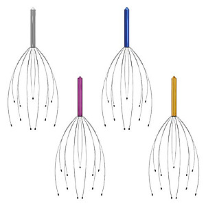Yeipis 4 Pack Scalp Massagers, Handheld Head Massage Tingler, Scratcher for Deep Relaxation, Hair Stimulation and Stress Relief