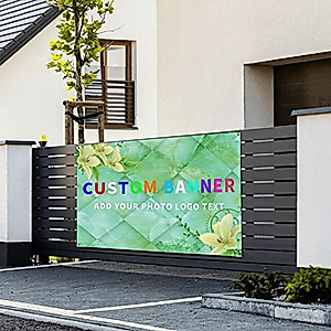 Custom Banners and Signs for Outdoor 6'x4' Customize Personalized Photo Text Background Banner Printing Decoration Backdrop for Birthday Party Business Graduation Wedding Event