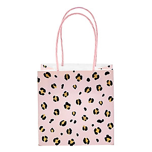 Sparkle and Bash Mini Gift Bags with Handles in 3 Pink Designs (5 x 5 x 3 in, 12 Pack)