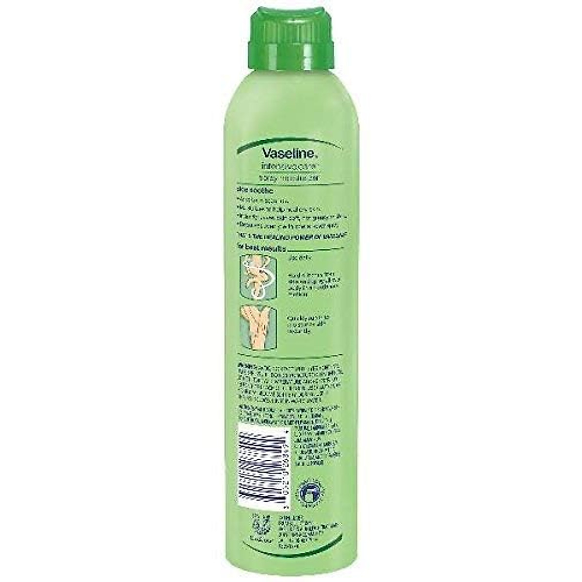 Vaseline Intensive Care Spray Moisturizer, Aloe Soothe Spray Lotion Moisturizer for Dry Skin with Micro-Droplets of Vaseline Lotion (Pack of 2, 6.5 Oz Ea)