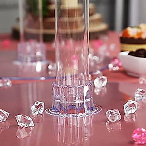 Efavormart Lovely 5 Tier Acrylic Crystal Glass Clear Cake Dessert Decorating Stand for Birthday Party Wedding