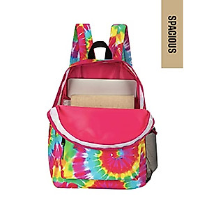 Dickies Freshman Backpack Classic Logo Water Resistant Casual Daypack for Travel Fits 15.6 Inch Notebook (Pink Tie Dye)