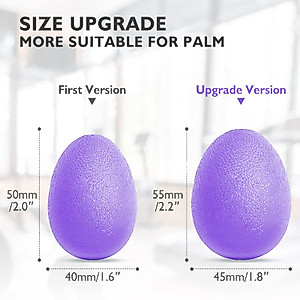 Peradix Hand Grip Strength Trainer, Stress Relief Ball for Adults and Kids, Wrist Rehab Therapy Hand Grip Equipment Ball Squishy Tools - Set of 3 Finger Resistance Exercise Squeezer