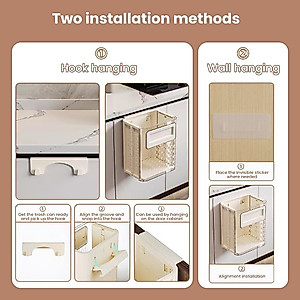 YSGDB Compost Bin Foldable Under Sink, Hanging Small Trash Can with Lid for Cupboard/Bathroom/BedroomMountable IndoorCompost Bucket
