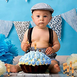 18 Pieces Baseball Bat Candle Baseball Sports Birthday Candle Baseball Cake Cupcake Candle for Birthday Baby Shower Wedding Party Supply