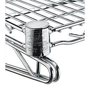 Nexel Commercial Wall Mount Coat Rack with Bar, 48"W x 24"D x 6"H, Durable Chrome Plated Steel Wire, 24 Hangers, 200lb Capacity, Chrome (GW36C)