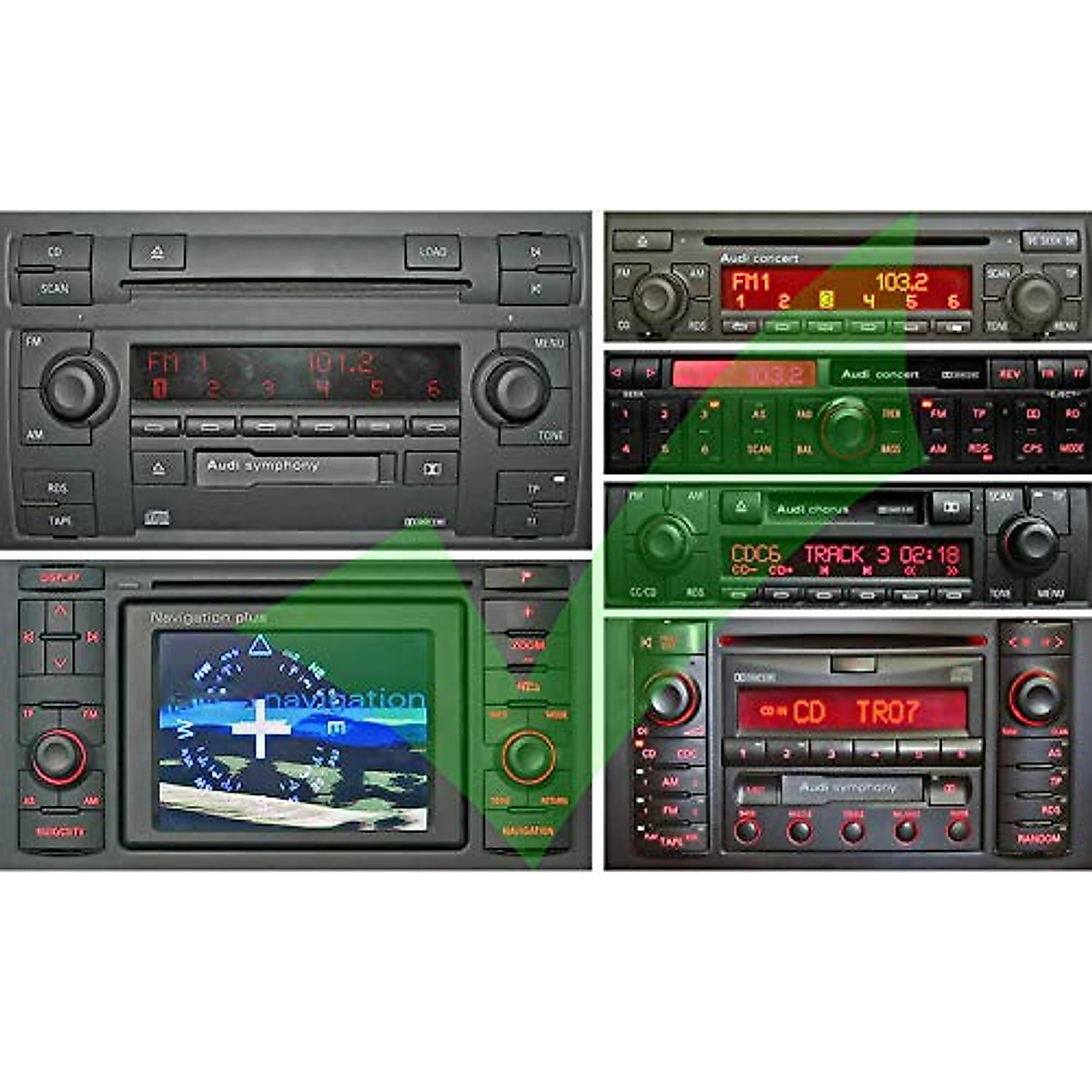 Fydun Bluetooth Adapter 20pin/8pin Bluetooth 5.0 Connector Car Stereo Fits for A2 A3 8L 8P A4 B5 B6 B7 A6 A8 Chorus 2 Concert 1/2 Symphony