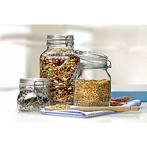 Bormioli Rocco Fido Glass Square Jar, 3 Liter