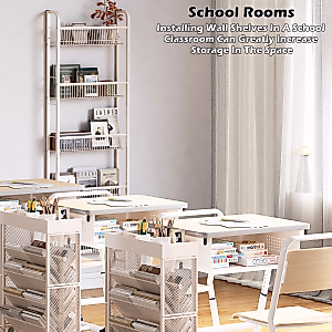 COVAODQ Narrow Bookshelves Behind The Door for Kids,Wall Mount 5 Tiers Narrow Bookshelf Book Shelf for Bedroom, Living Room Schools