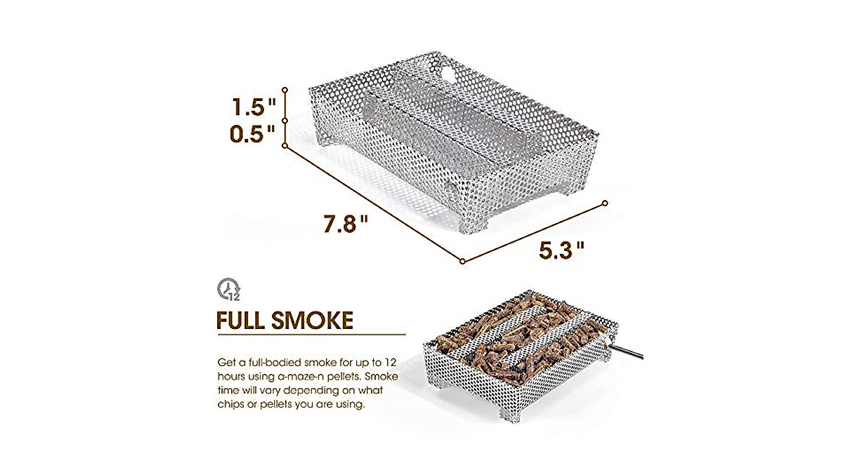 Buzzlett Pellet Maze Smoker Tray - 12 Hours of Flavor