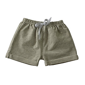 C&X Toddler Boys and Girls Cotton Shorts,2 Pack Shorts for Kids 12M - 5 Years (Navy-Grey, 2T)