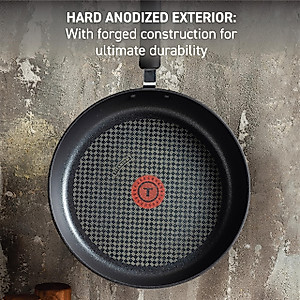 T-fal Ultimate Hard Anodized Nonstick Sauté Pan 8 Inch Oven Safe 400F Cookware, Pots and Pans, Dishwasher Safe Grey