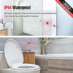 Caregiver Pager Call Button Alert - Life Alert Button for Seniors Elderly Monitoring Emergency Panic Button Elderly Assistance Products Call Bell for Patients at Home