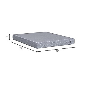 Serta - 7 inch Cooling Gel Memory Foam Mattress, Full Size, Medium-Firm, Supportive, CertiPur-US Certified, 100-Night Trial, for Ewe - Grey
