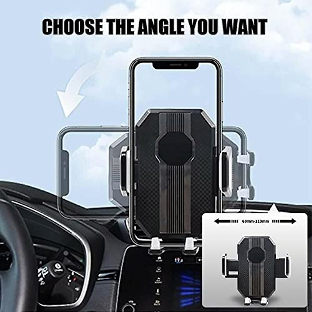 2023 New Sucker Car Phone Holder Long Arm Suction Cup Car Phone Mount Stand Mobile Cell Support For Car Center Console Phone Holder (A)