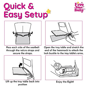 FIVESTARBABY Toddler Airplane Bed for Toddler - Airplane Toddler Bed - Kids Airplane Bed - Baby Plane Travel Essentials - Airplane Seat Extender for Kids - Airplane Must Haves for Toddlers (Pink)