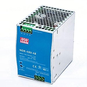 DynMach NDR-480-48 Industrial DIN Rail Power Supply 480W, 48V, 10A, High-Efficiency 93%,90-264VAC Universal Input, Reliable & Durable for Advanced Manufacturing, Automation & Scientific Research