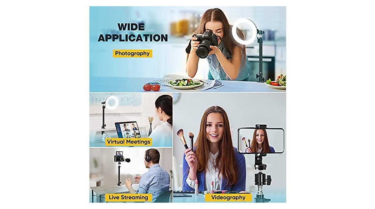 Upgraded 360° Rotatable Camera Desk Mount for Live Streaming