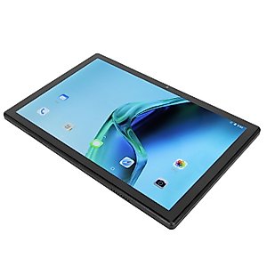 FOLOSAFENAR 10.1in HD Tablet, Dual SIM Dual Standby Octa Core Tablet Aluminum Alloy 4G LTE to Work (Black)