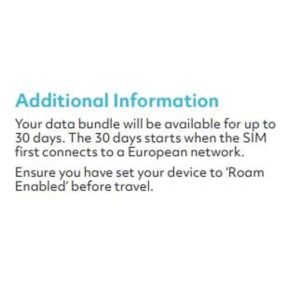 20GB Bundle - Europe Data SIM Card - 33 Countries - 4G Speed - Dataroam - Cellhire