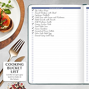 Legend Recipe Book – Blank Family Cookbook to Write In Your Own Recipes – Empty Cooking Journal – Personalized Cooking Notebook, Hardcover, A5, 58 Recipes In Total (Dark Teal)