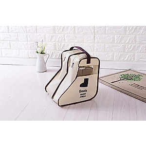 Boots Storage Bag Portable Short Boots Bag Visuable Foldable Boots Cover Protector Bag Dustproof Waterproof Shoes Handbag Hunting Fishing Riding Hiking Boots Carrier Box Bag Shoes Organizer