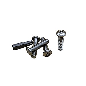 1/4-20 x 1" Button Head Torx Security Machine Screws Stainless Steel Tamper Proof, Qty 10