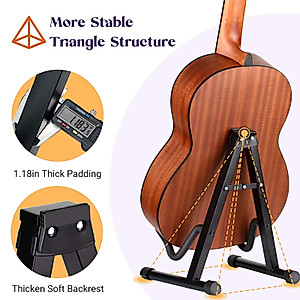 CAHAYA Guitar Stand A-Frame Universal for Acoustic Classical Electric Bass Guitars Floor Guitar Stand CY0252