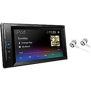 Pioneer 6.2" VGA Touchscreen WebLink Double DIN, Bluetooth USB MP3 Aux Input, in-Dash Multi-Color Illumination Digital Media Receiver/Free Alphasonik Earbuds