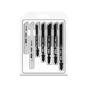SKIL 21 Pc All-Purpose T-Shank Jig Saw Blade Set for SKIL Jig Saws JS314901/ JS313101/ JS820302/ JS820202/ JS5833A-10 - JSB2000