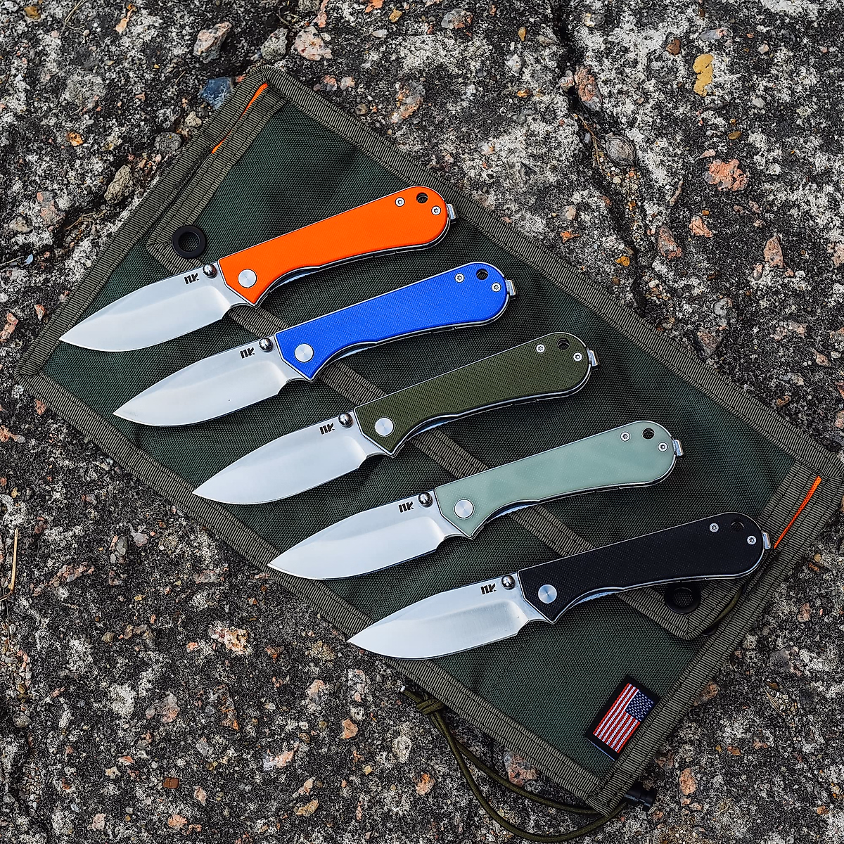 NUKNIVES S13 Kumpanter Small Folding Pocket Knife - 3 Inch D2 Folding knife and G10 EDC Pocket Knife with Clip - Pocket knives & Folding Knives for Men and Women - Black