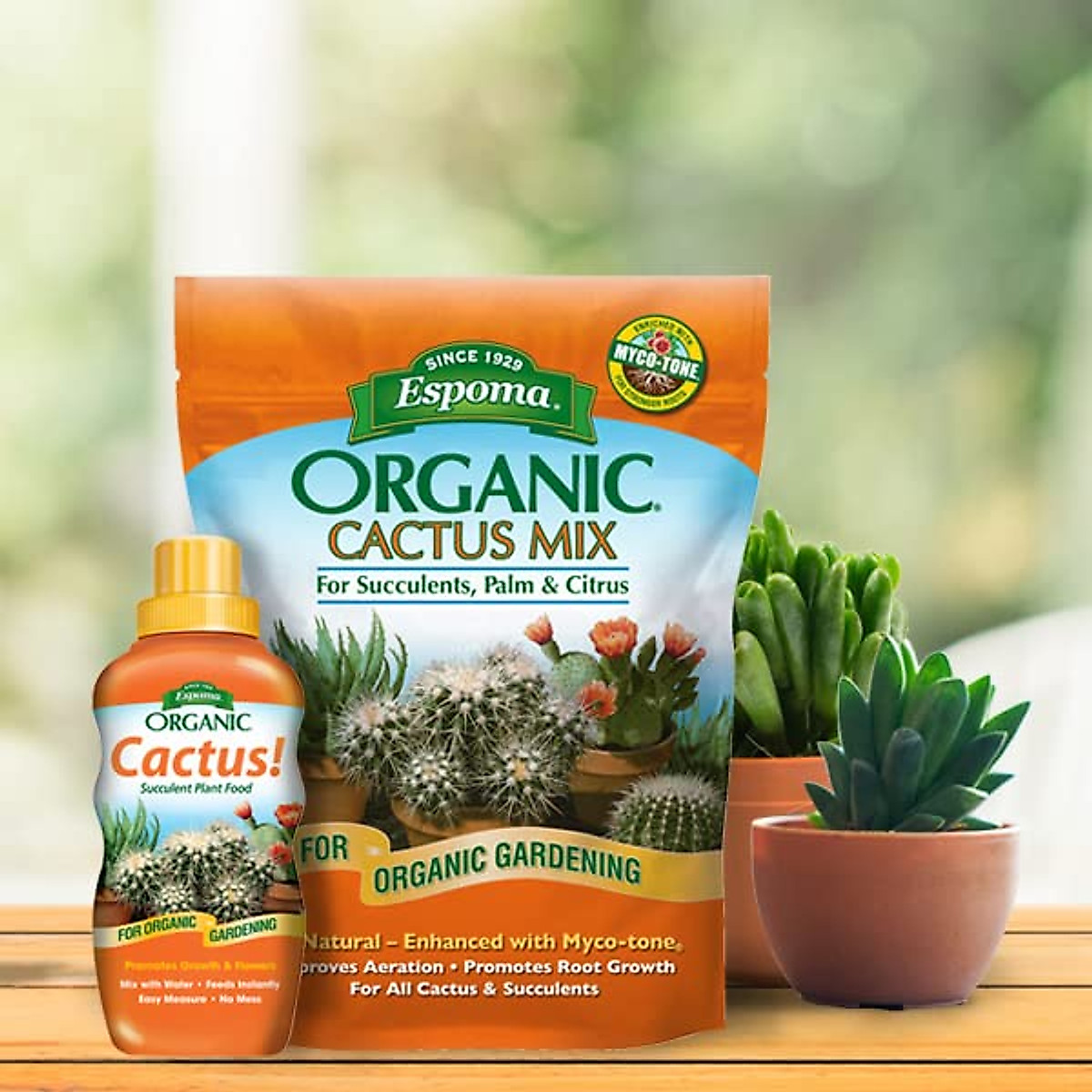 Espoma Organic Cactus! Plant Food, Natural & Organic Fertilizer for All Cactus, Succulents, Palm, and Citrus Both Indoors and Outdoors, 8 oz, Pack of 2
