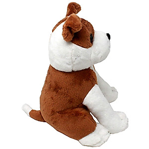 Shelter Pets 10" Brown & White Pitbull Plush - Tillman - Real-Life Adopted Staffordshire Terrier - Supports Animal Shelters