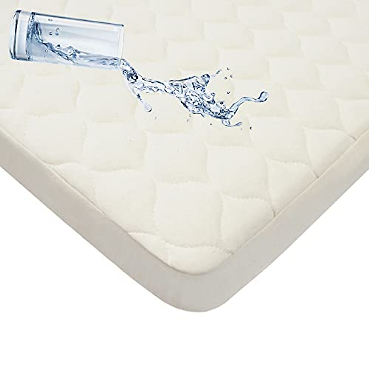 American Baby Company Waterproof Fitted Bassinet Mattress Protector, Quilted Protector Pad Cover Made with Organic Cotton Top Layer, 33" x 15"